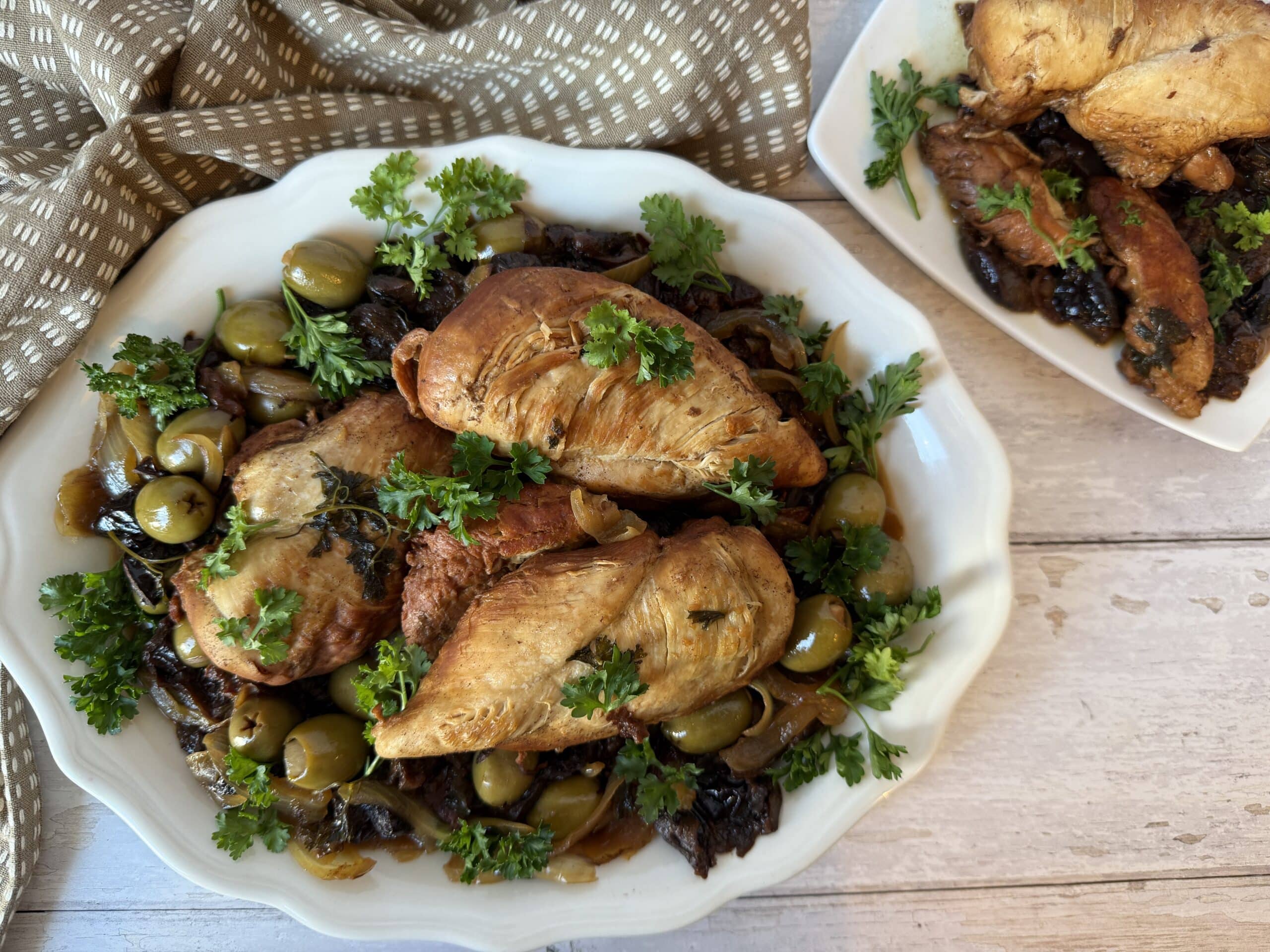 Easy Moroccan Chicken with Prunes and Olives - The Heart Dietitian